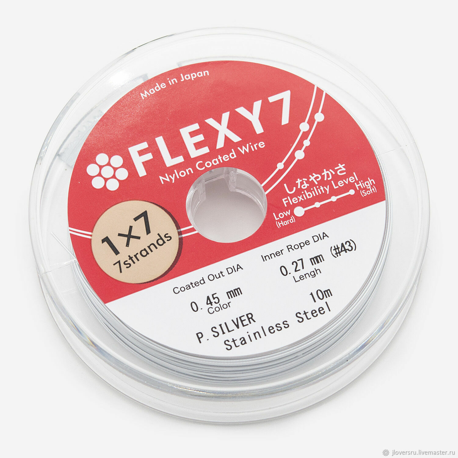 10 метров! Японский ювелирный Тросик FLEXY 7 0,45мм, сер(F7S-045-10) купить в интернет-магазине ...