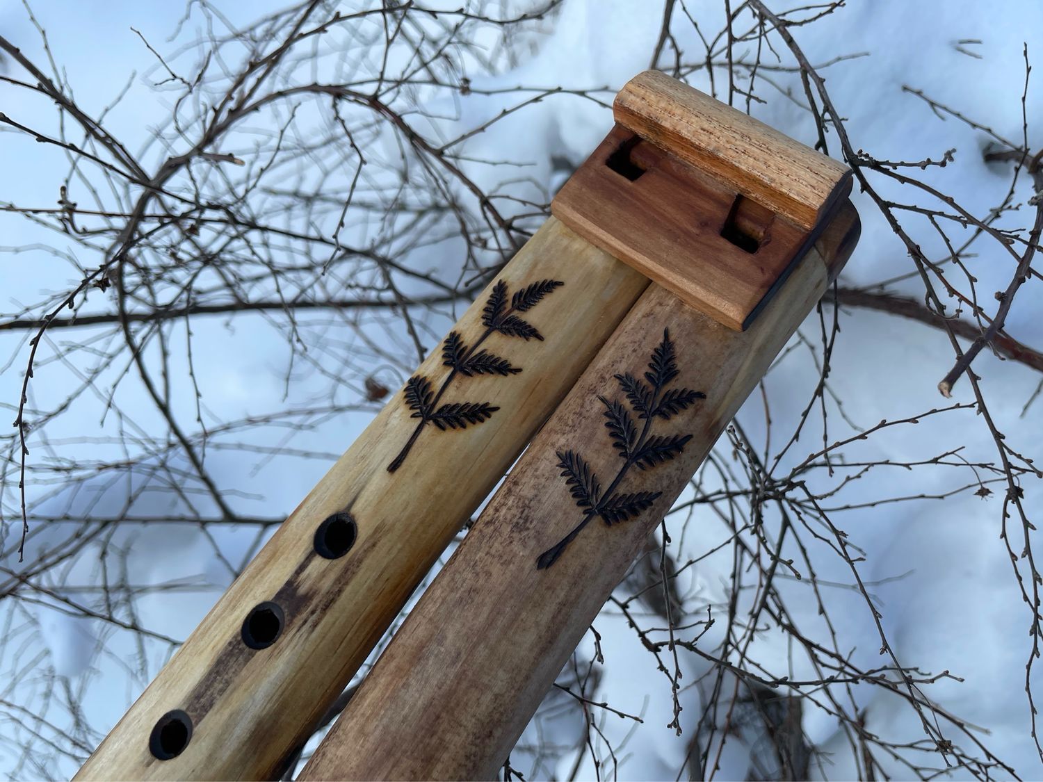 Двойная лесная флейта из ивы в тональности A# 432 Hz купить в интернет ...