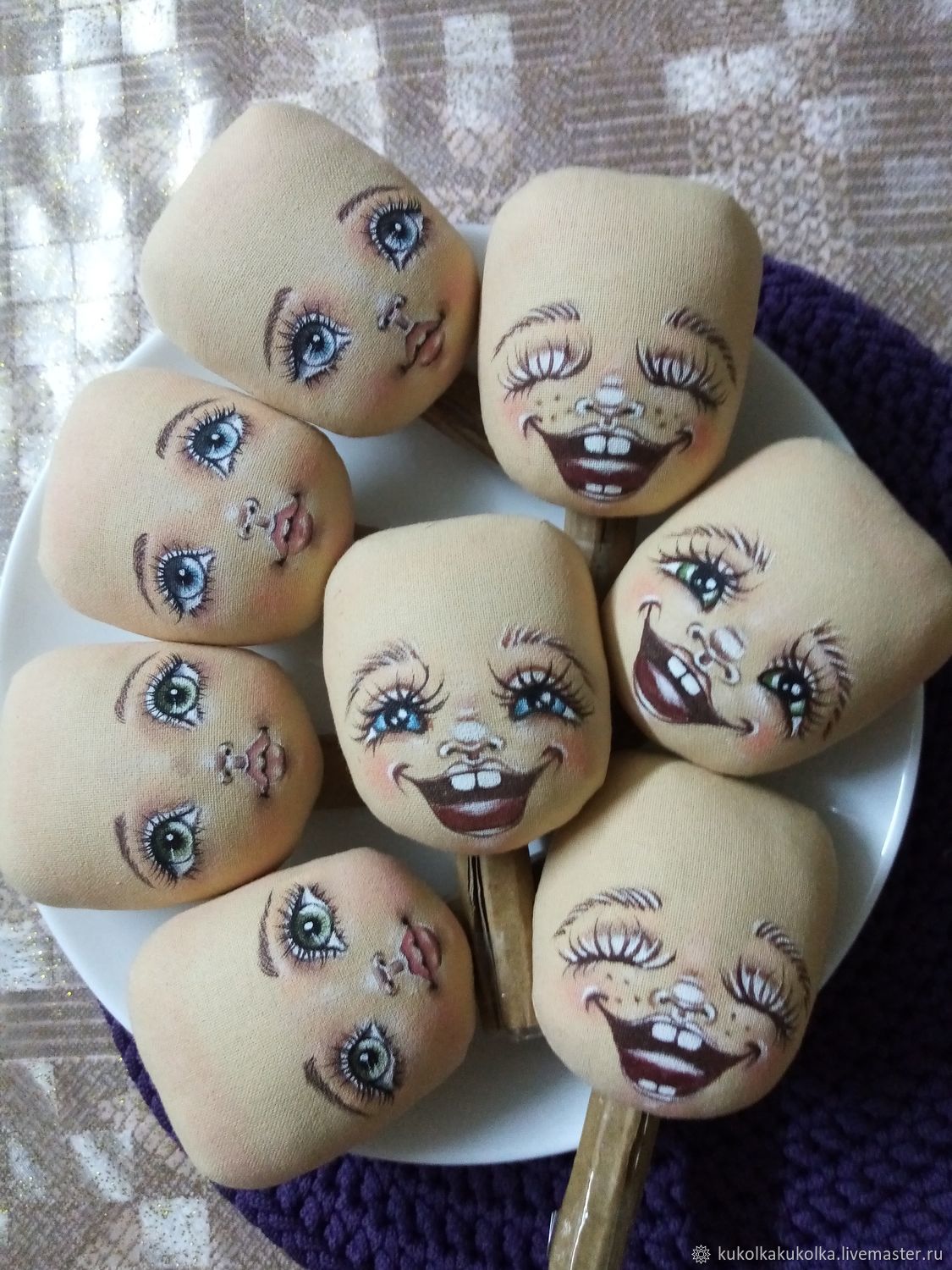 3. Заготовка куклы с лицом и волосами, 29см в интернет-магазине Ярмарка ...