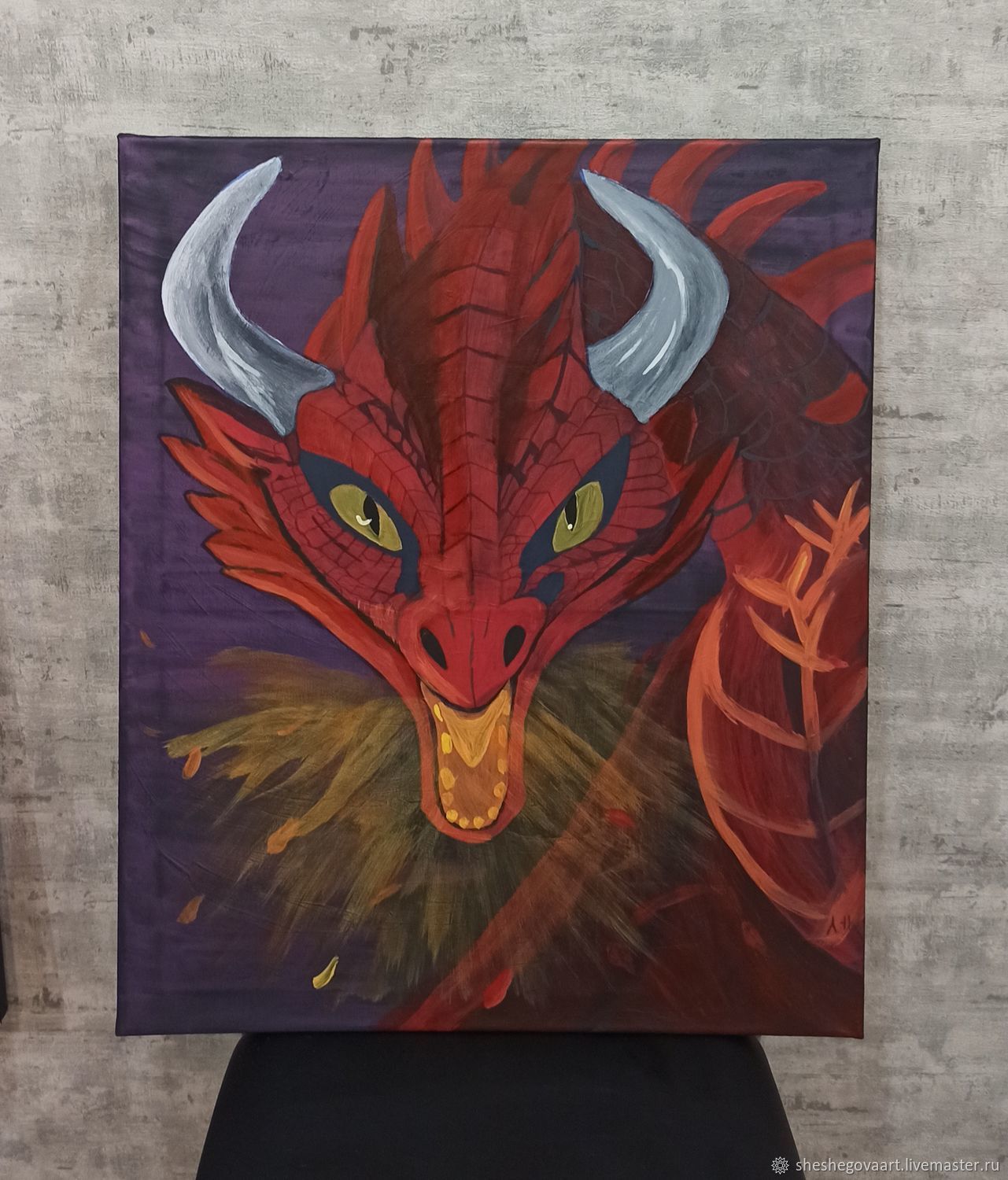 Картина дракон в интернет магазине Ярмарка Мастеров по цене 1700 ₽ U1y9yru Картины Тюмень