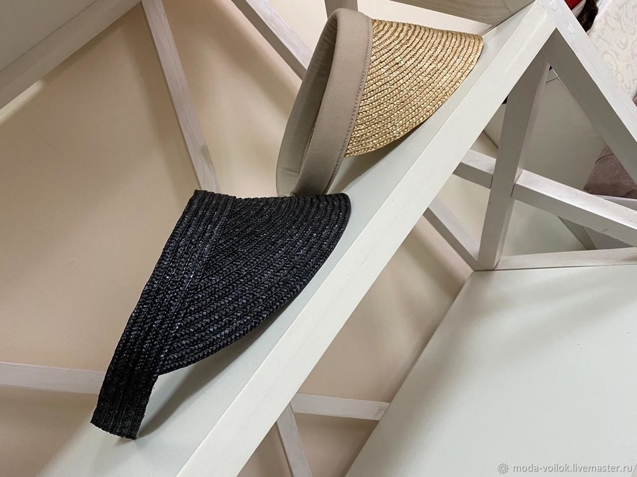 Соломенные козырьки – заказать на Ярмарке Мастеров – LHLZGRU | Панамы ...