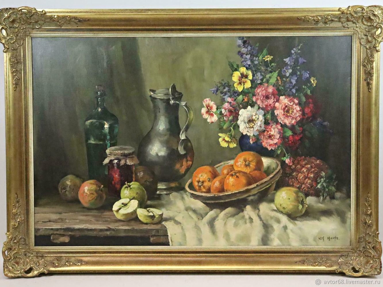 Винтаж: Фрукты.Натюрморт.Willy Hanft.Картина.Германия купить в интернет ...