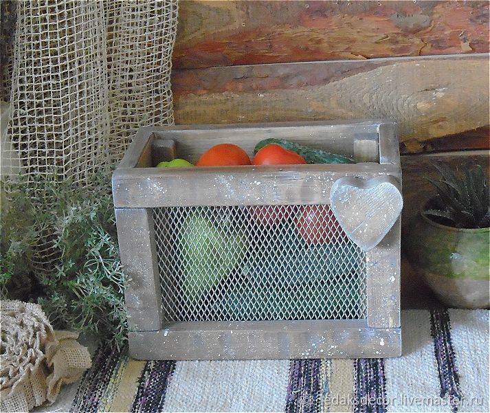 Ящик с металлической сеткой "Прованс" – заказать на Ярмарке Мастеров ...