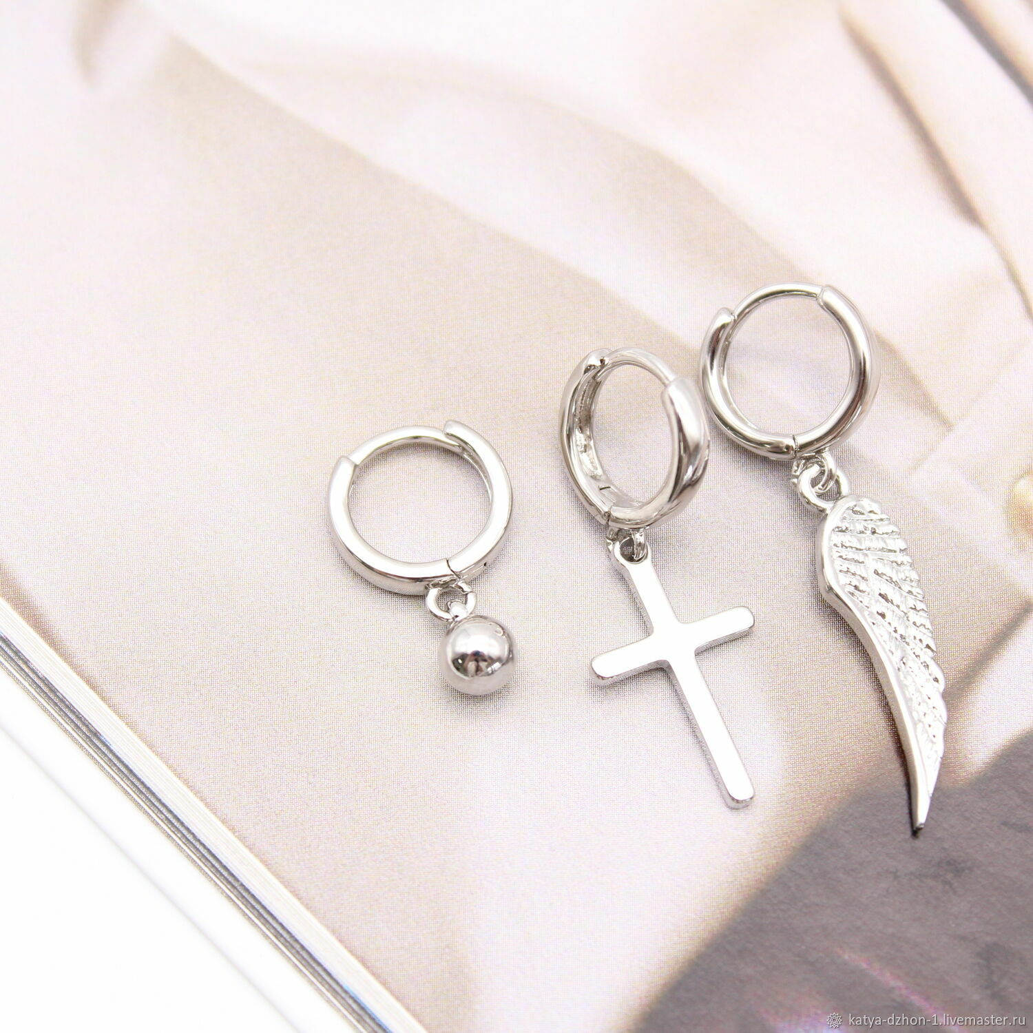 Серьги Katya Dzhon - набор на три прокола №1 купить в интернет-магазине ...