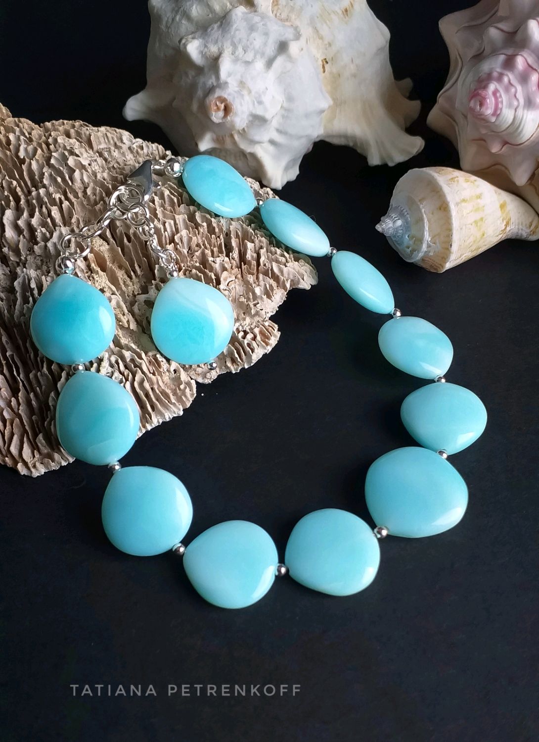 Перуанский голубой опал. Серебро 925. Браслет – заказать на Ярмарке ...