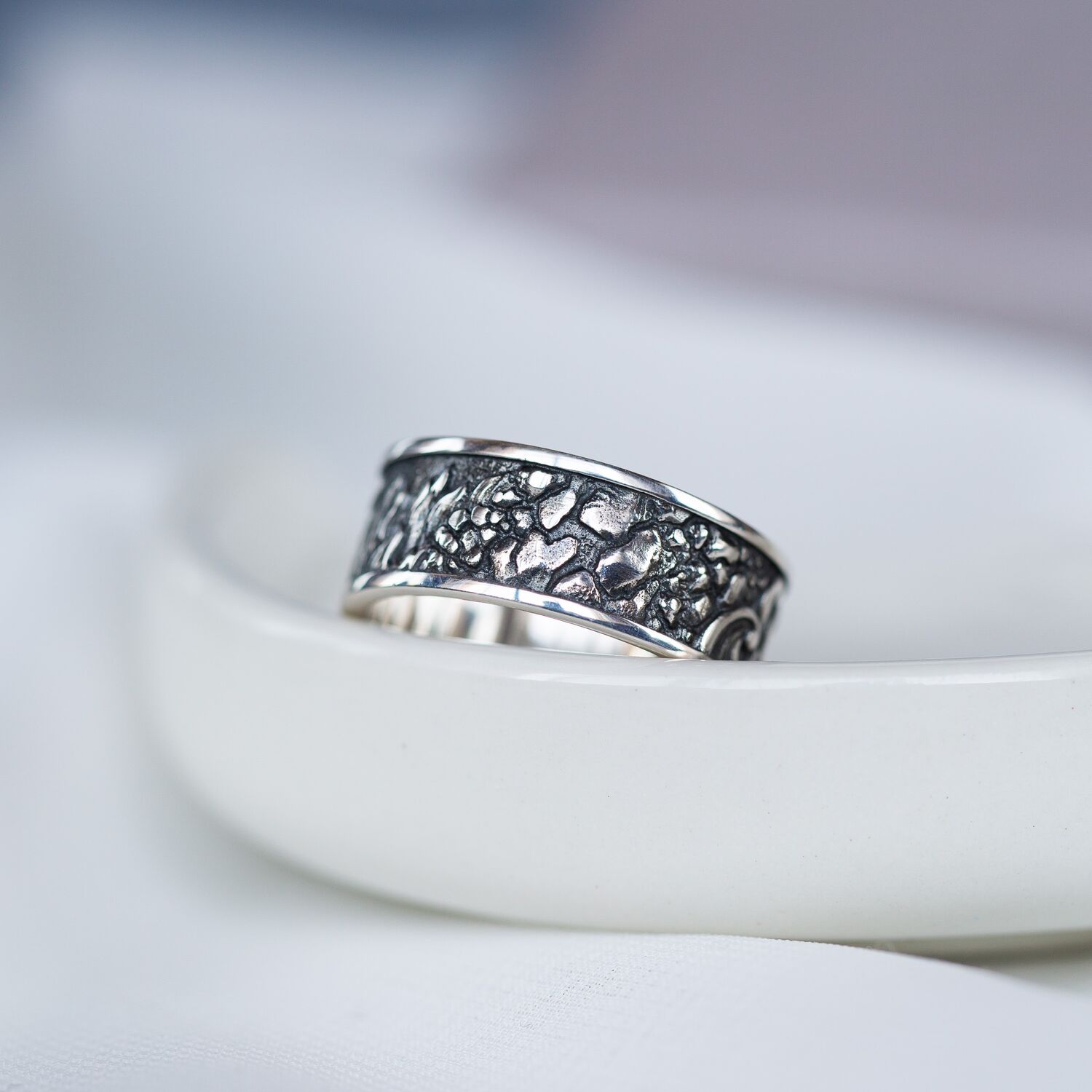 Кольцо 4 стихии, серебро 925 пробы с чернением купить в интернет ...