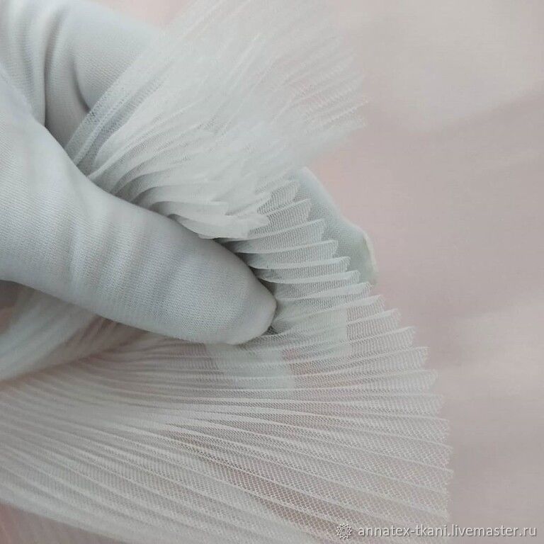 Плиссе фатин молочный цвет купить в интернет-магазине Ярмарка Мастеров ...