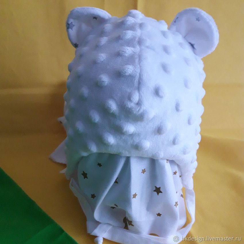 Шапочка из плюша минки (Снежок) купить в интернет-магазине Ярмарка ...