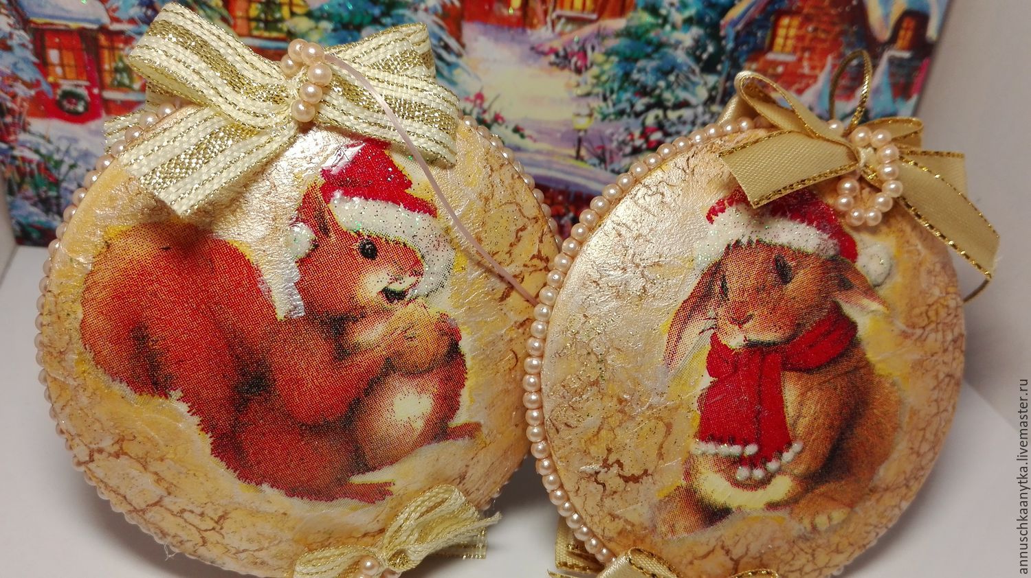 Елочные игрушки " Новогодние зверушки" в интернет-магазине Ярмарка ...