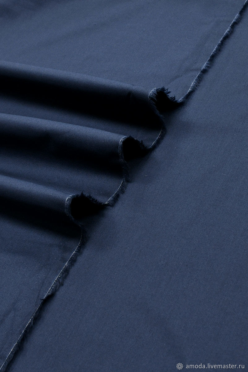 Хлопок стрейч рубашечный синий в стиле Armani (12418) купить в интернет ...