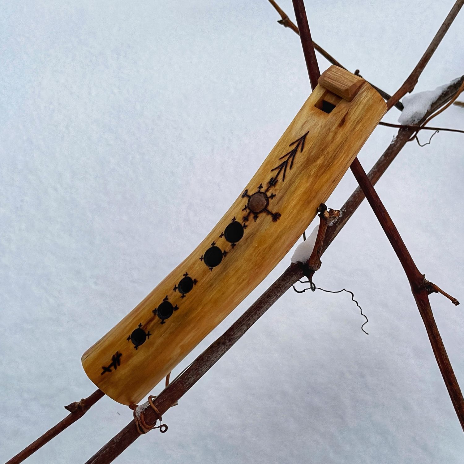 Лесная флейта из ивы в тональности G # 432 Hz купить в интернет ...