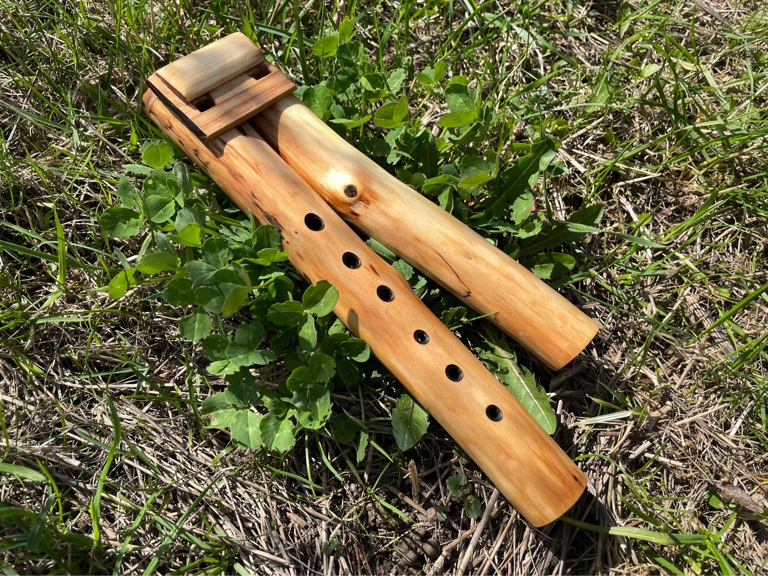 Двойная лесная флейта из ивы в тональности А# 432 Hz купить в интернет ...