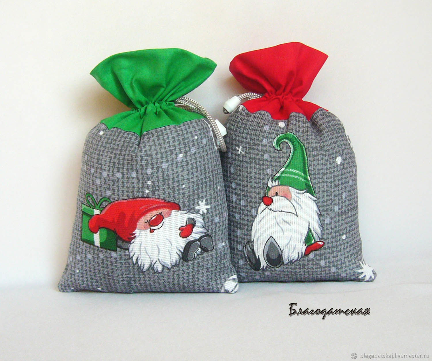Мешочек для подарка Гномик – купить на Ярмарке Мастеров – P3NC0RU ...