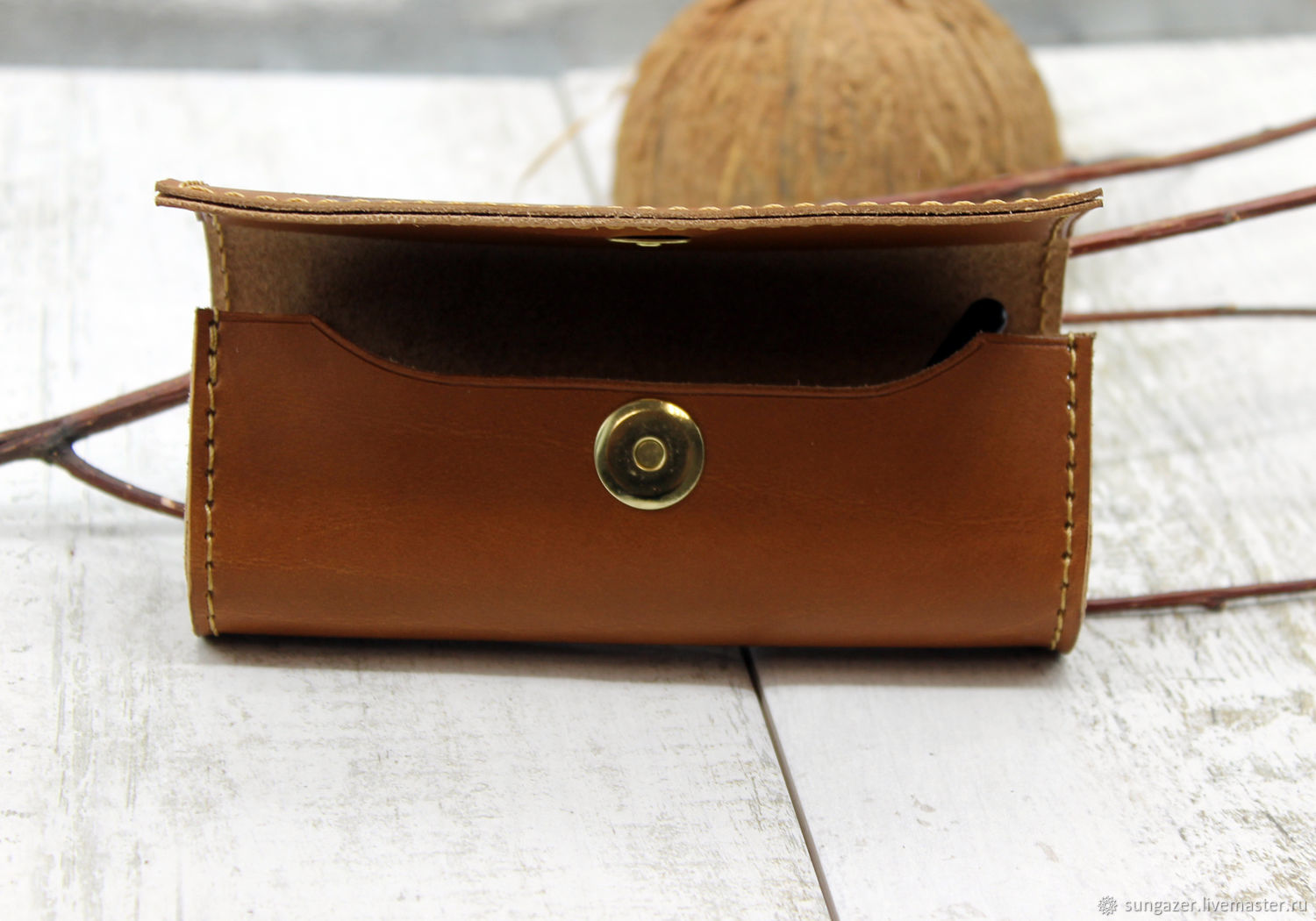 Очечник кожаный – заказать на Ярмарке Мастеров – P47BMRU | Очечник ...