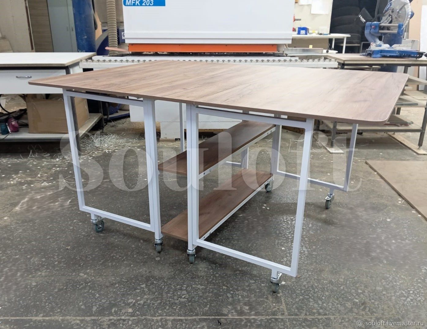 Стол-книжка раскладной на колесах для ателье на заказ в интернет ...