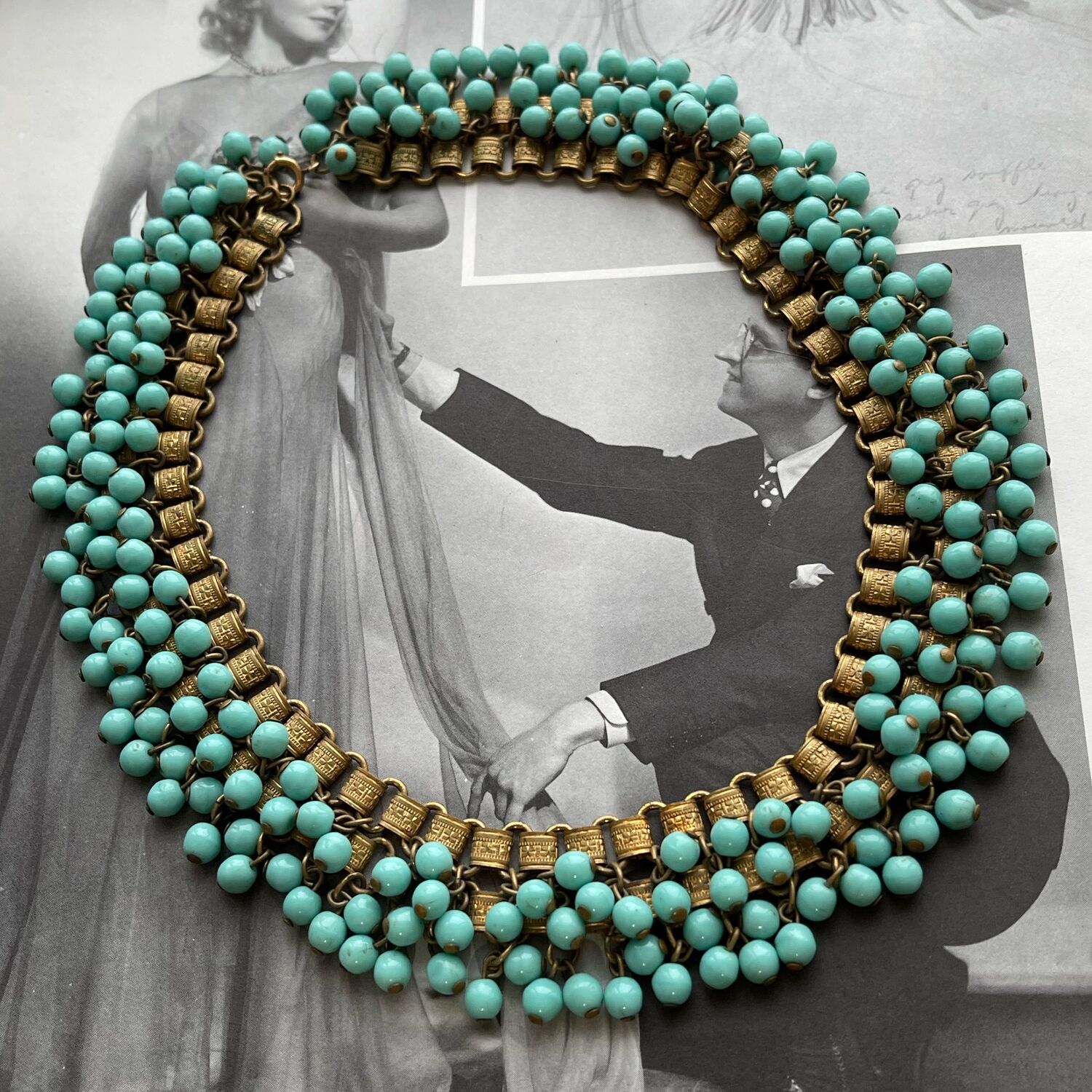 Винтаж: Miriam Haskell? Ожерелье. ANBox02 в интернет-магазине Ярмарка Мастеров по цене 14875 ...