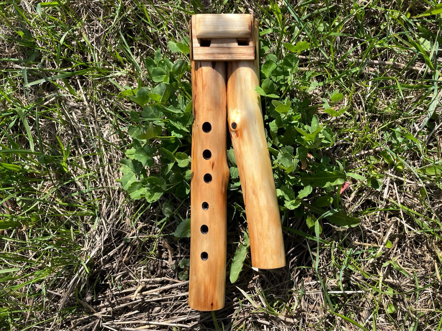 Двойная лесная флейта из ивы в тональности А# 432 Hz купить в интернет ...