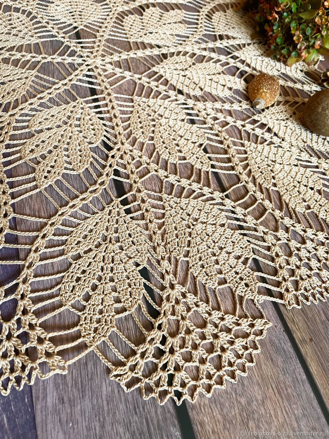 Декоративная салфетка «Листья» на заказ в интернет-магазине Ярмарка ...