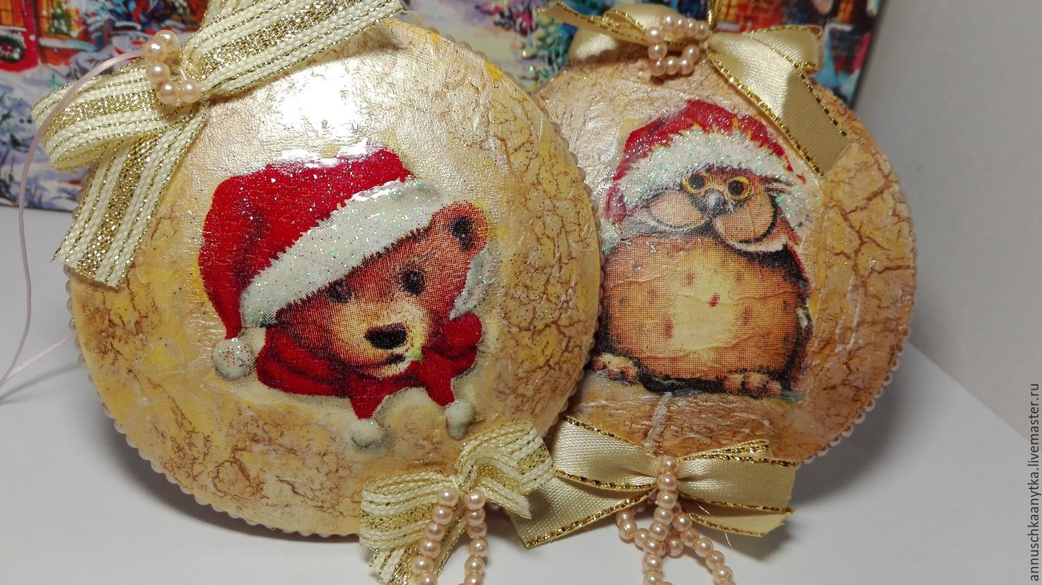 Елочные игрушки " Новогодние зверушки" в интернет-магазине Ярмарка ...