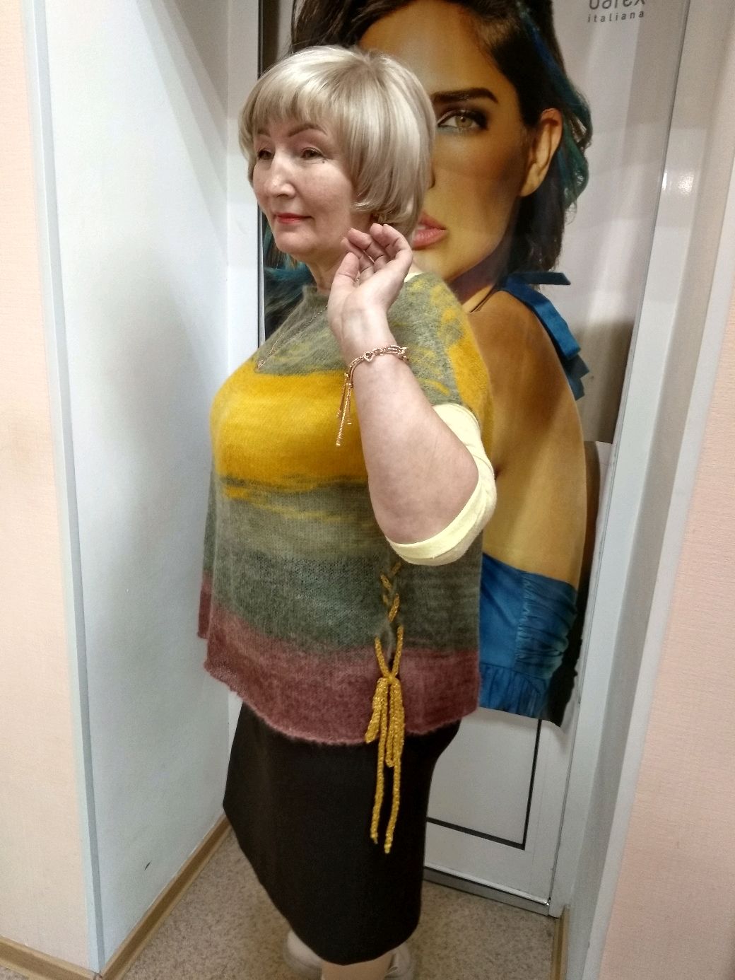 Топ - Жилет вязаный из Кид махера на шёлке,женский в интернет-магазине ...