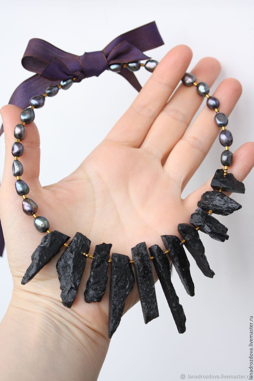 Колье чокер "Coco.Grey" – купить на Ярмарке Мастеров – BZDY3RU | Колье ...