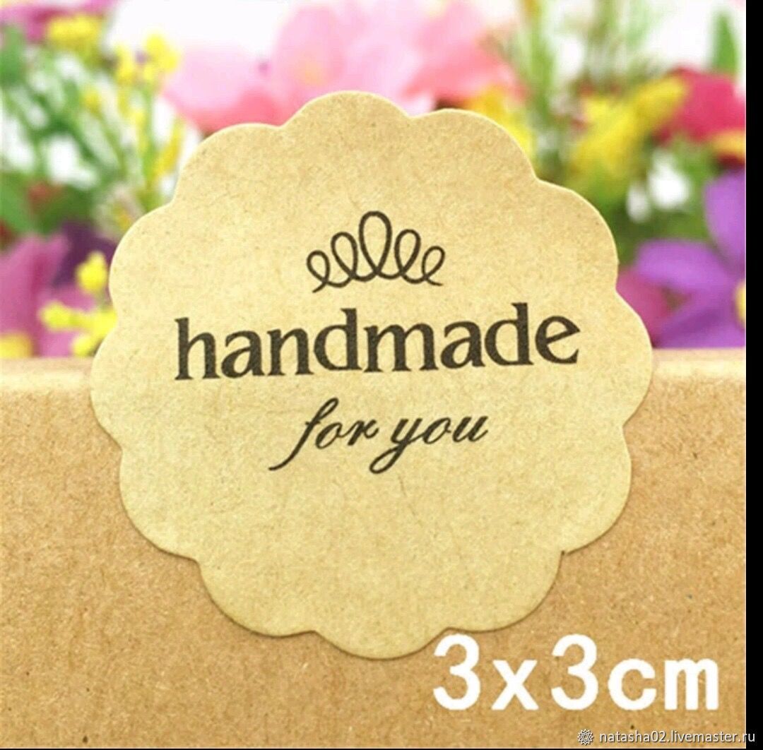 Наклейка handmade - крафт наклейка купить в интернет-магазине Ярмарка ...