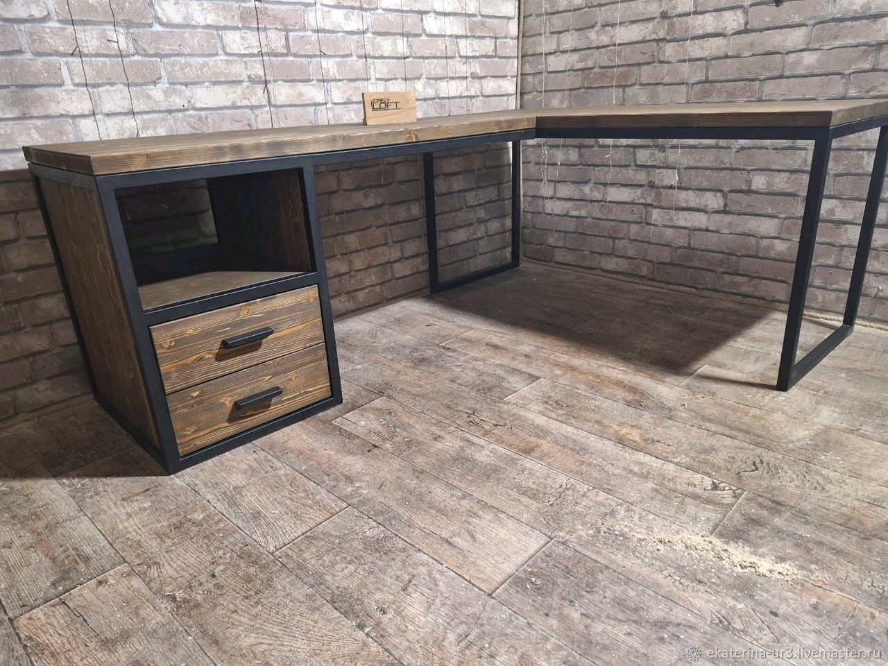 Стол угловой ,письменный с выдвижными ящиками в стиле лофт в интернет ...