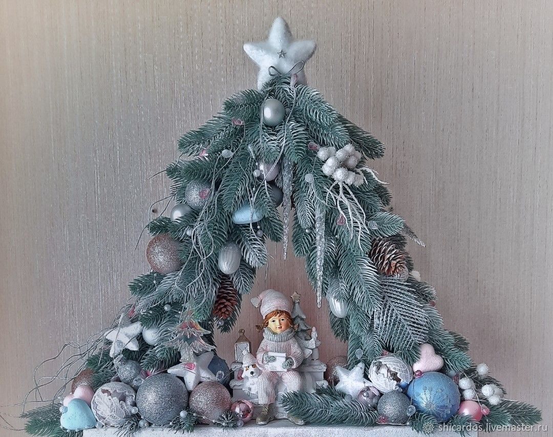 Елка новогодняя "Нежный Новый год"с подсветкой – заказать на Ярмарке ...