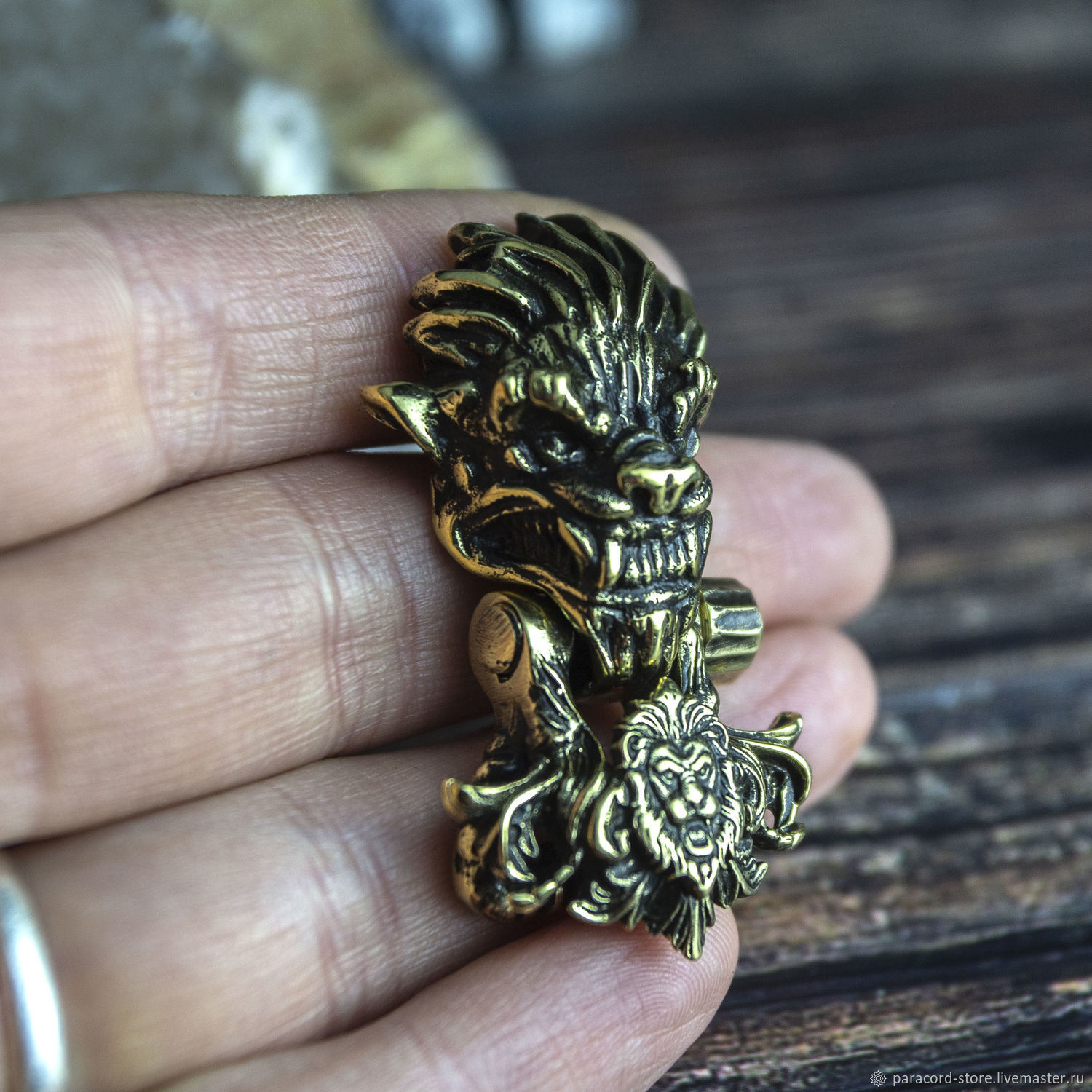 Замок "Ракшас" для браслета из паракорда/кожи. Бронза. в интернет ...