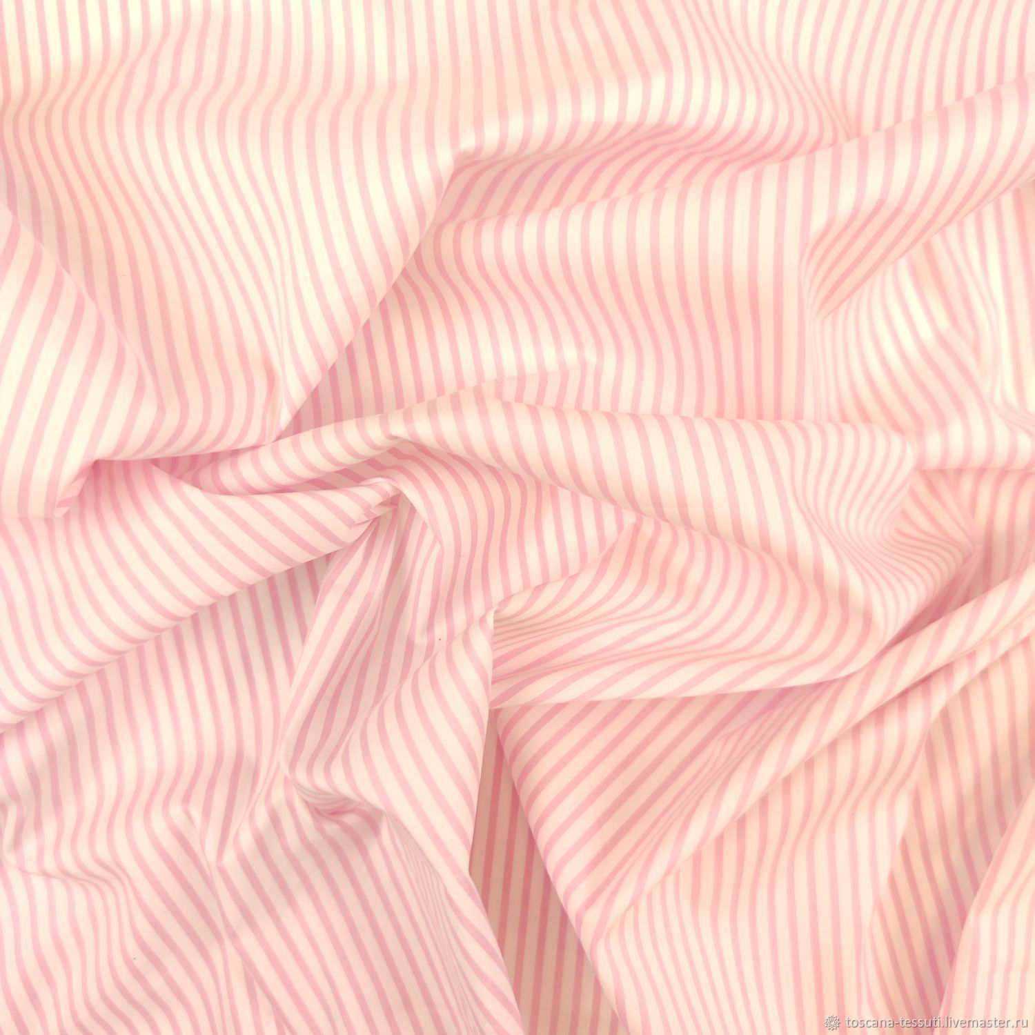 Ткань рубашечная полоска 80% хлопок,15% полиамид,5% эластан , 50 см ...