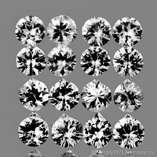 Сапфир натуральный 0,87Ct 2,0мм 20шт VVS Цейлон купить в интернет-магазине Ярмарка Мастеров по ...