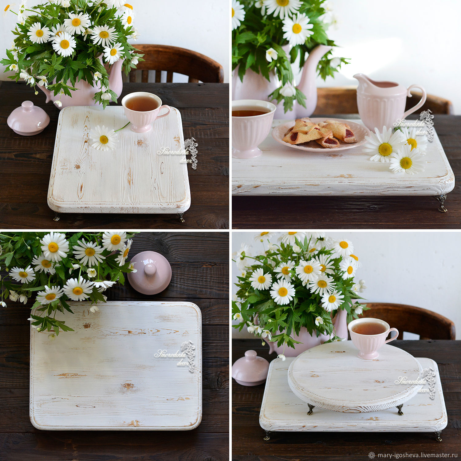 Поднос-подставка на ножках Retro Wood – заказать на Ярмарке Мастеров ...