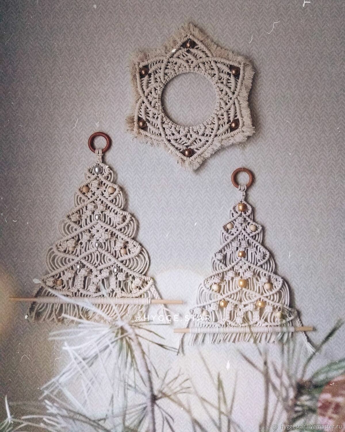 Елки: Новогодние сувениры: Елка макраме, ёлочка интерьерная в интернет ...