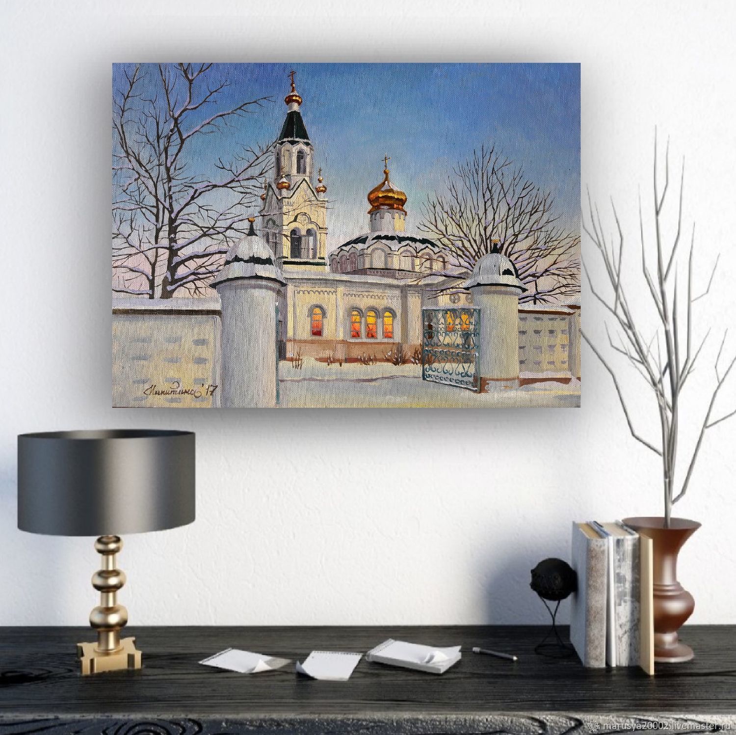 Картина Воткинск Пейзаж Свято-Пантелеимоновский храм Картина Храмы в ...