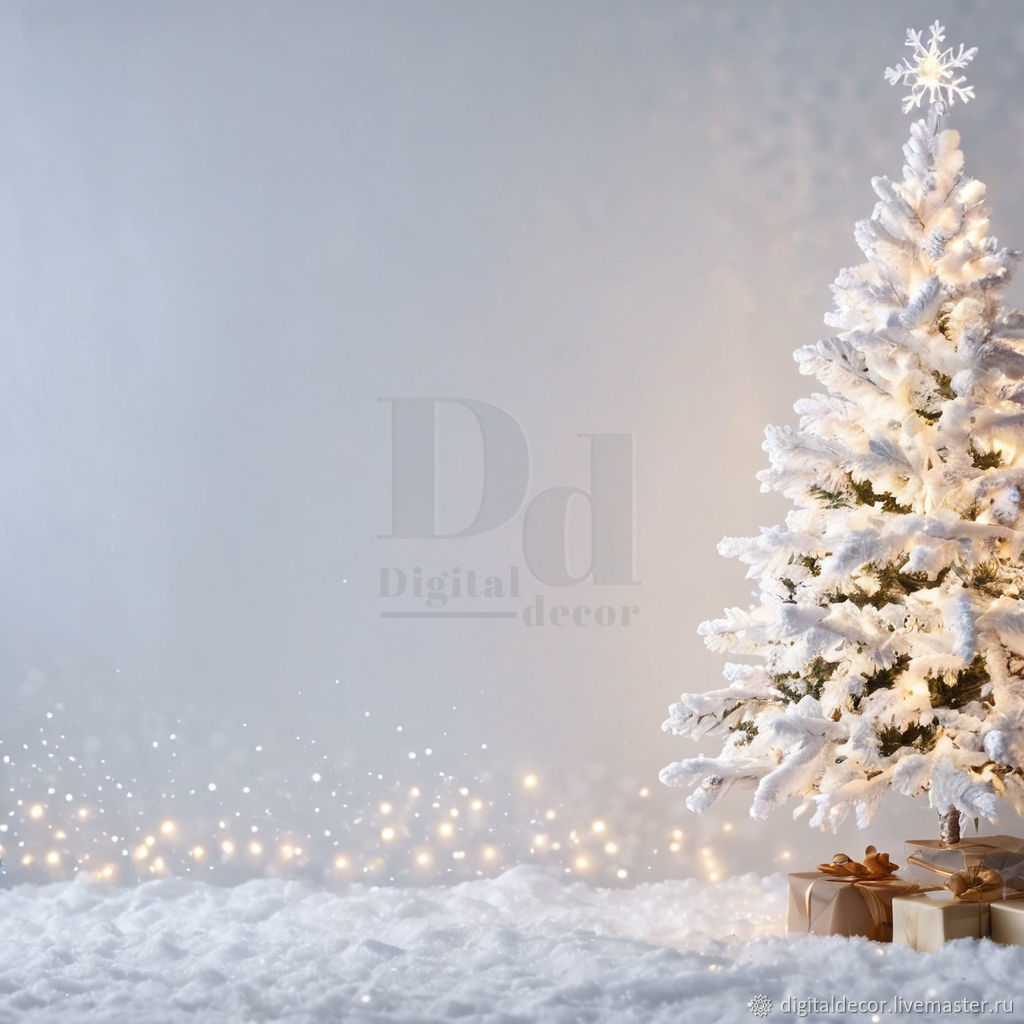 Новогодний аватар с местом для текста и огоньками для ярмарки мастеров ...