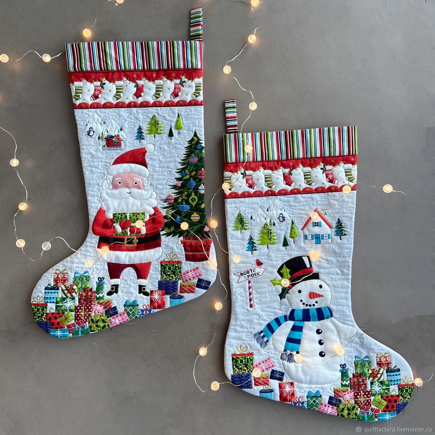 Набор больших Рождественских чулок, новогодние носки купить в интернет ...