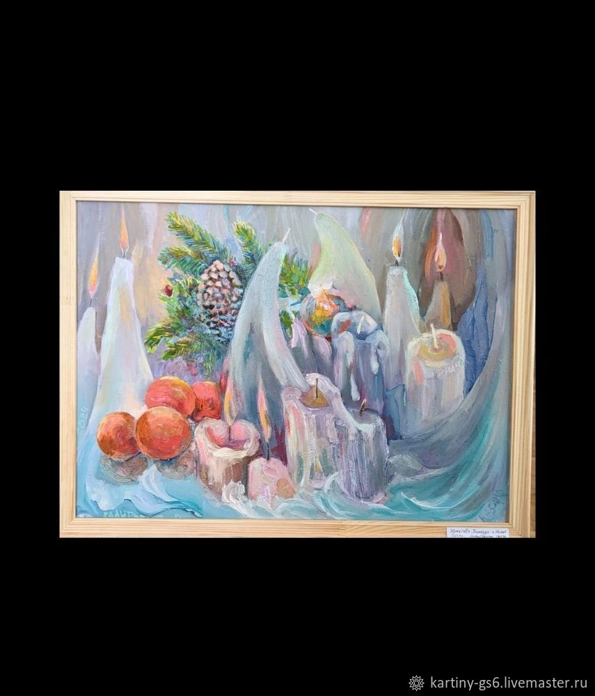 Картины: "Новогодние свечи" в интернет-магазине Ярмарка Мастеров по ...