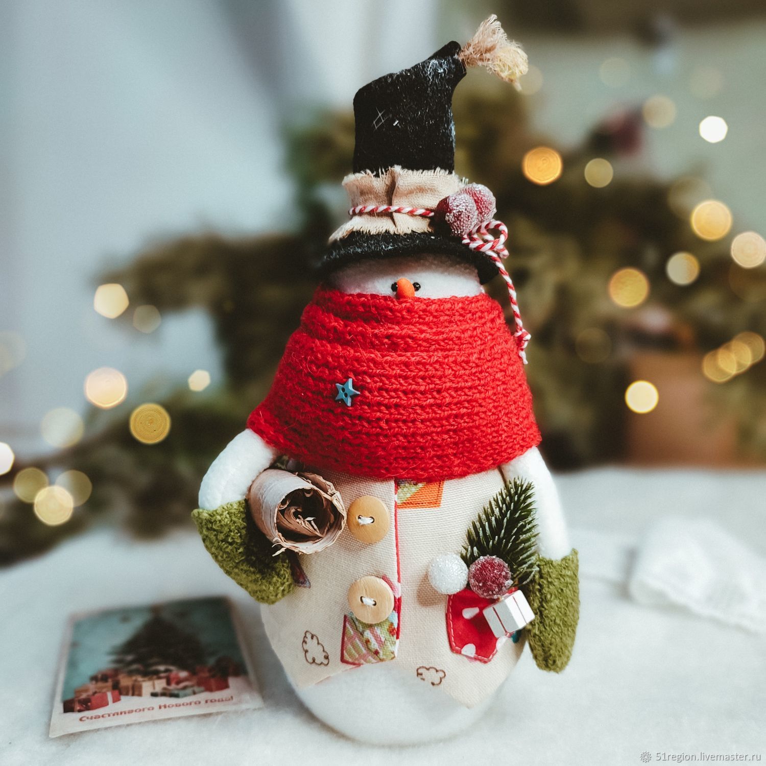 Новогодний снеговик в интернет-магазине Ярмарка Мастеров по цене 2000 ...