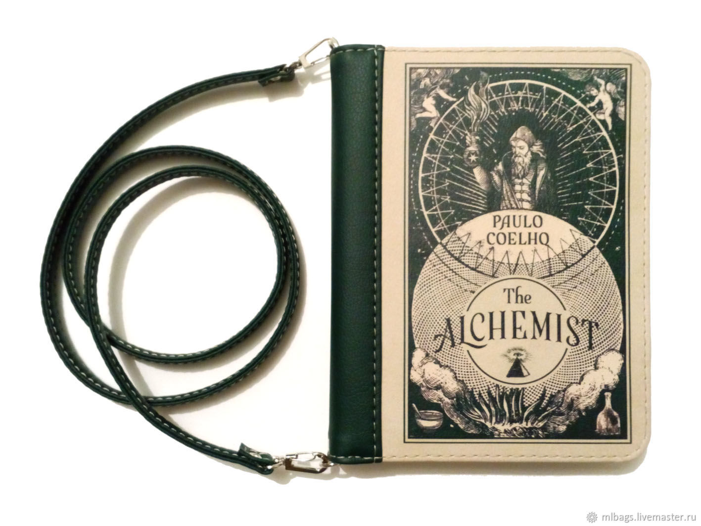 Клатч книга "Алхимик" зелёная в интернет-магазине на Ярмарке Мастеров ...