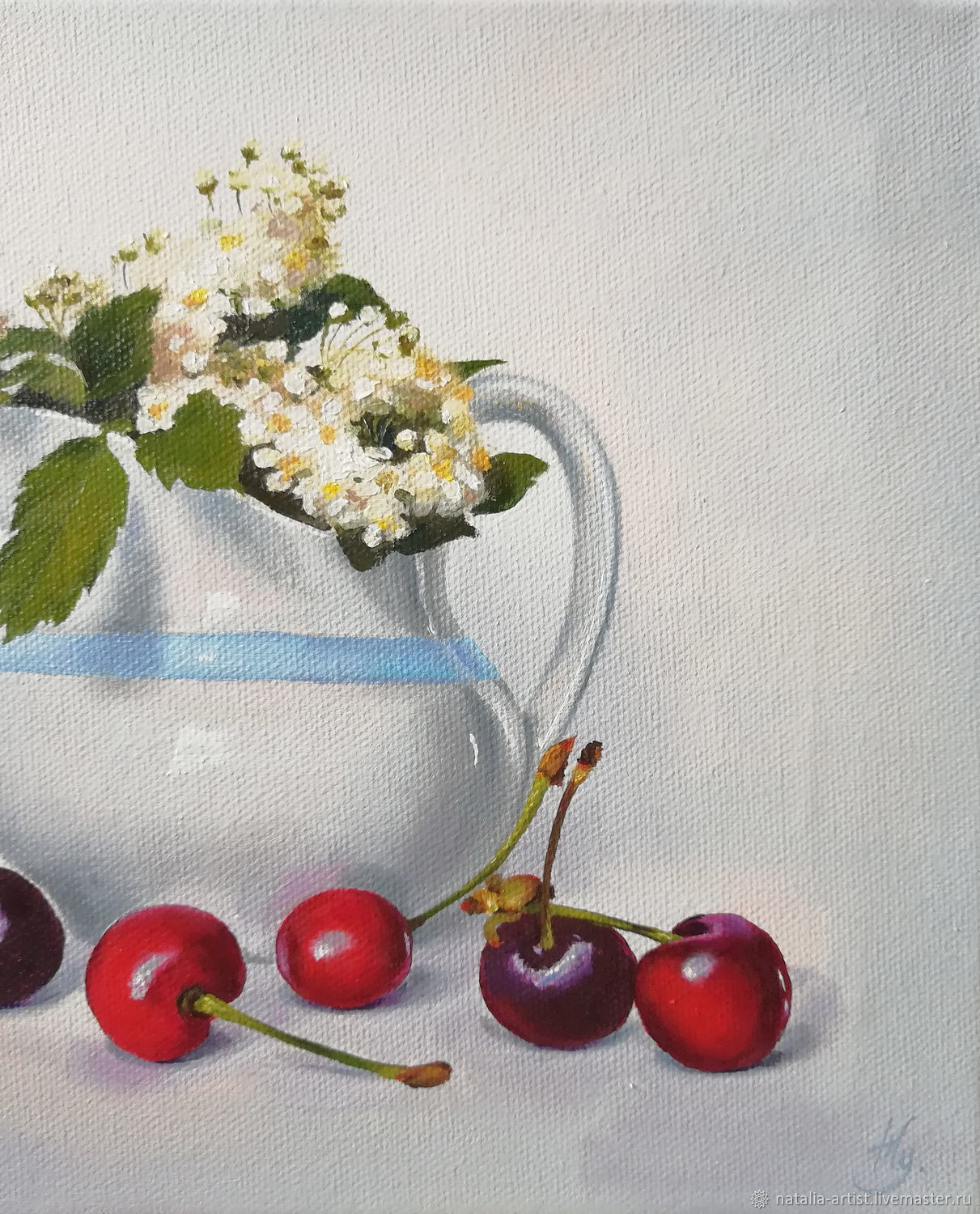 Картина маслом "Вишенки" холст на подрамнике в интернет-магазине на ...