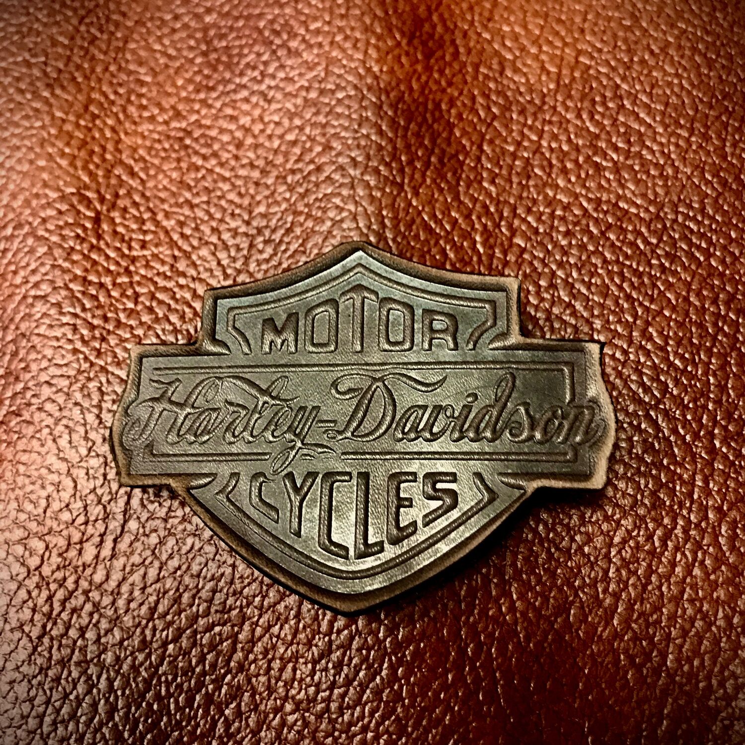 Нашивка Harley Davidson кожа в интернет-магазине на Ярмарке Мастеров ...