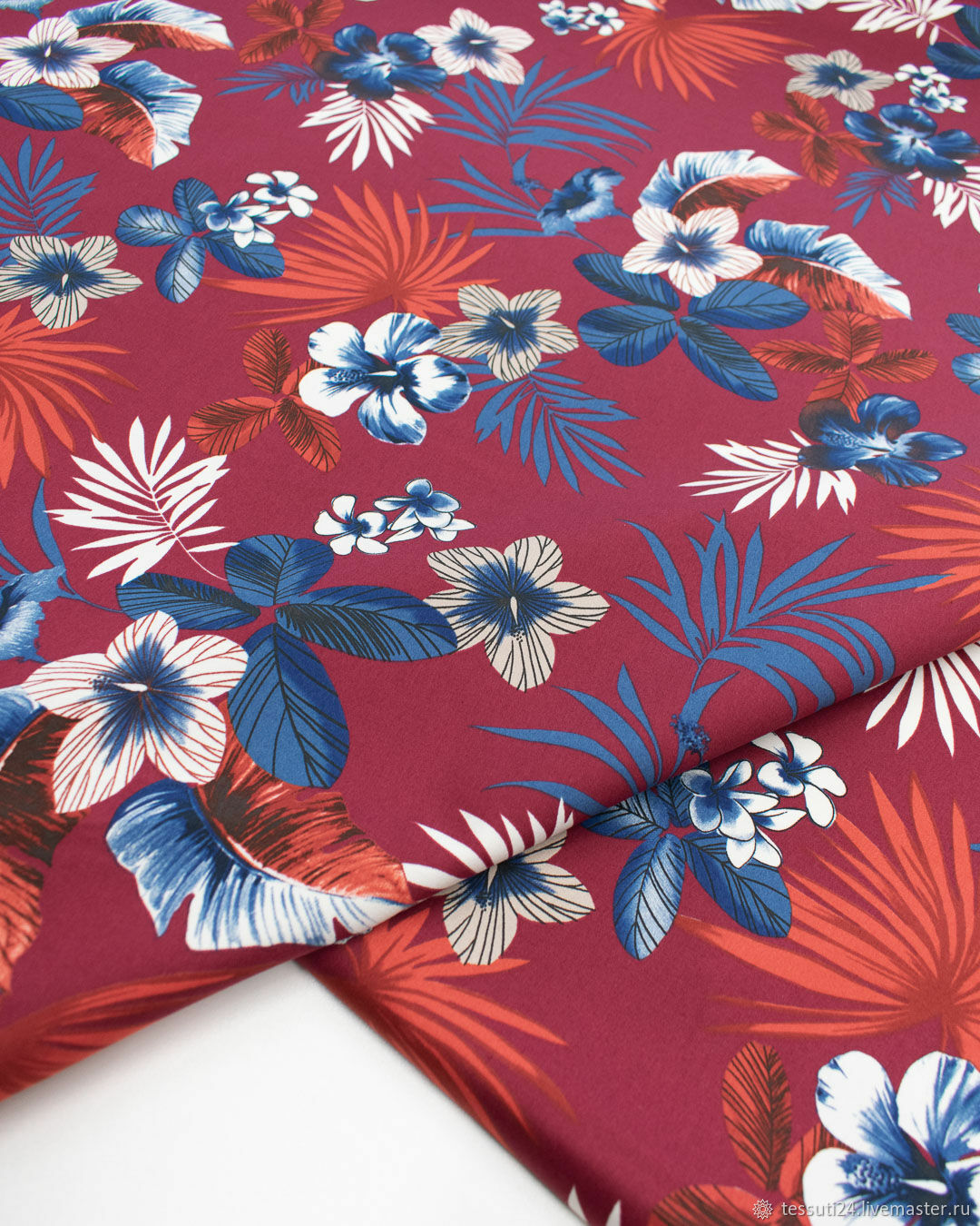 Итальянский плательный хлопок с эластаном 3AR09 купить в интернет ...