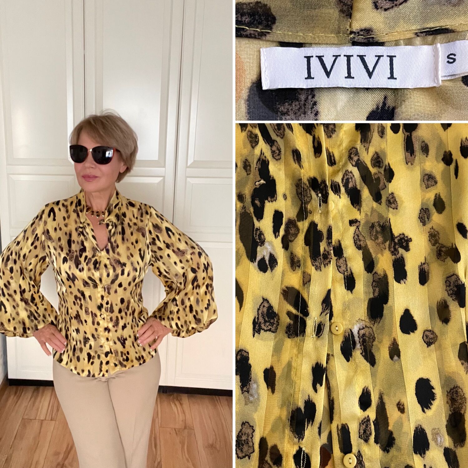 Винтаж: IVIVI красивая Блузка с пышными рукавами, Италия! купить в ...