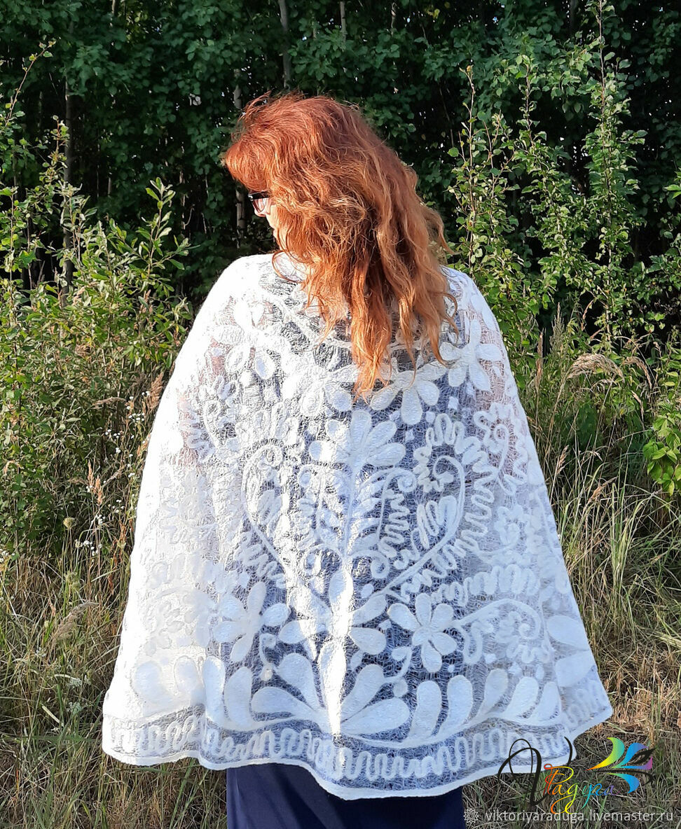 Пончо Накидка "Любимая" валяная на заказ в интернет-магазине Ярмарка ...